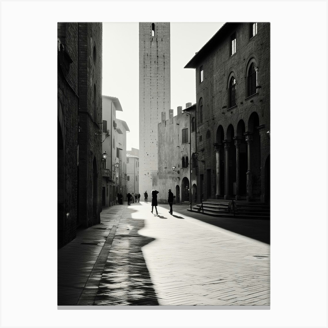 San Gimignano Italy Black And White Analogue Photography 3 Canvas