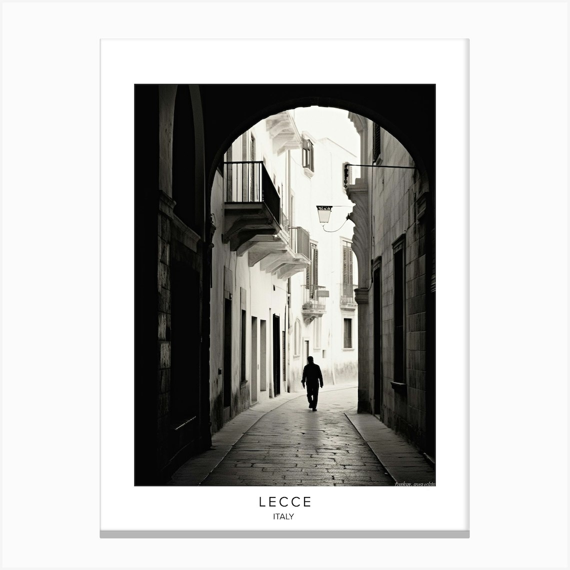 Poster Of Lecce Italy Black And White Analogue Photography 4 Canvas