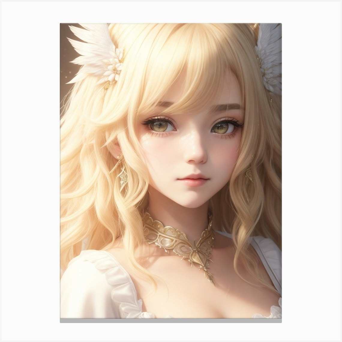 Dreamshaper V7 Masterpiece 1girl AUKBY AI3 Canvas Print by AUKBY AI - Fy