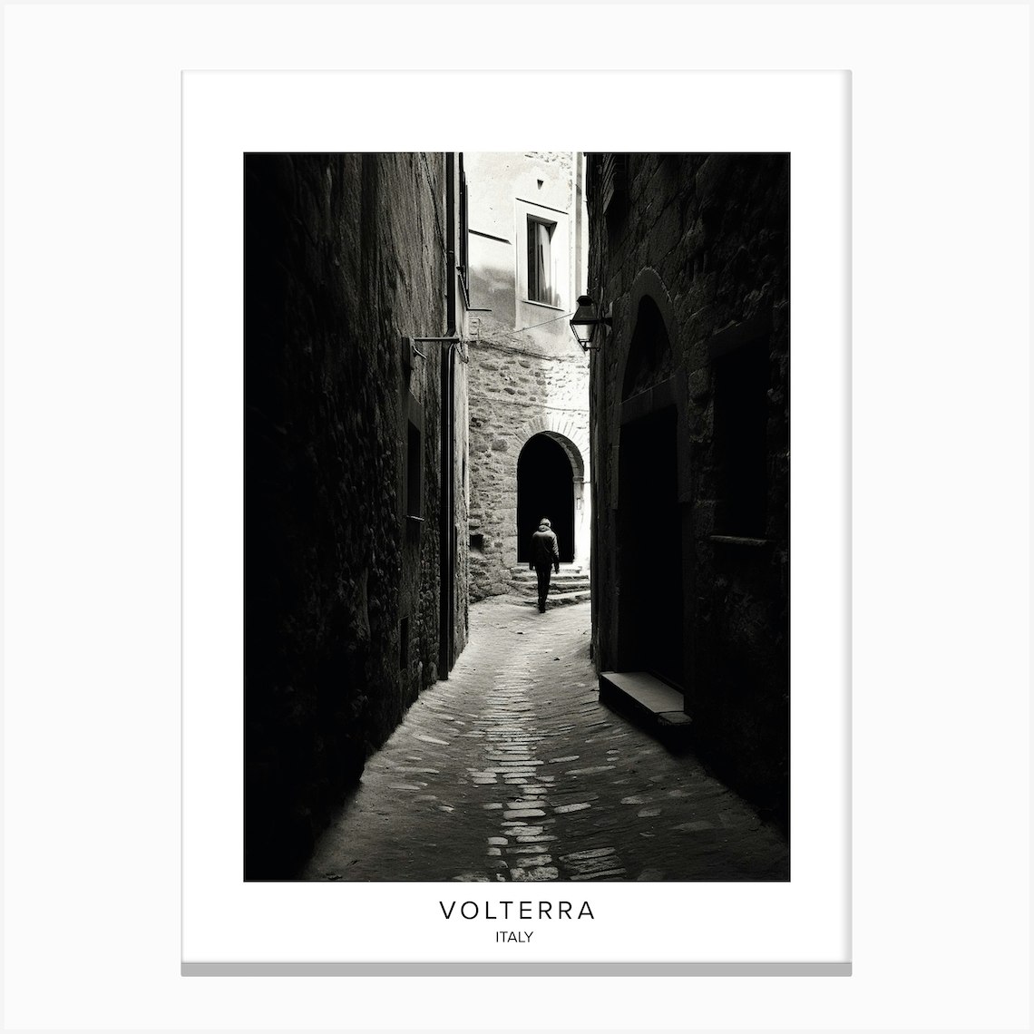 Poster Of Volterra Italy Black And White Analogue Photography 1