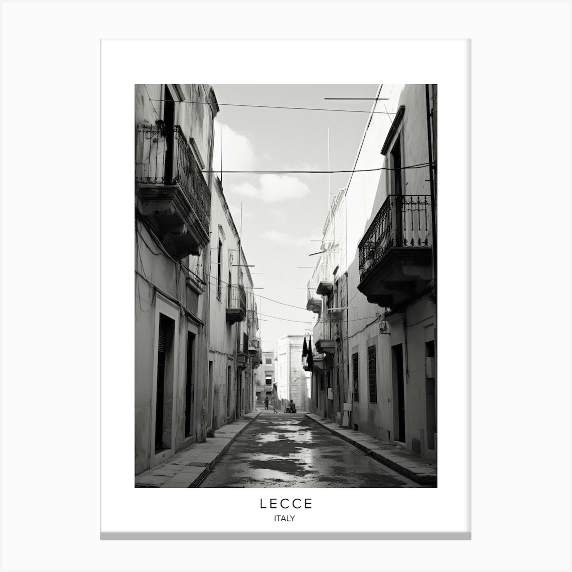 Poster Of Lecce Italy Black And White Analogue Photography 1 Canvas
