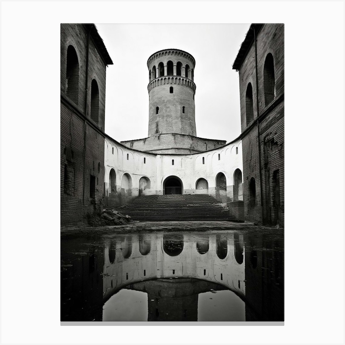 Ravenna Italy Black And White Analogue Photography 3 Canvas Print By
