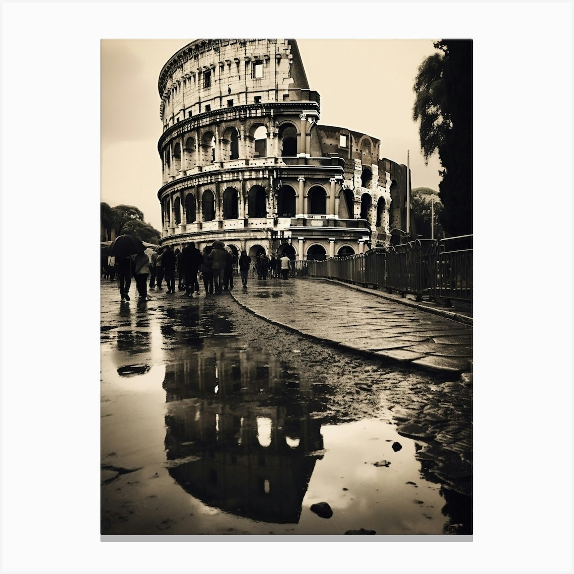Rome Italy Black And White Analogue Photography 2 Canvas Print By