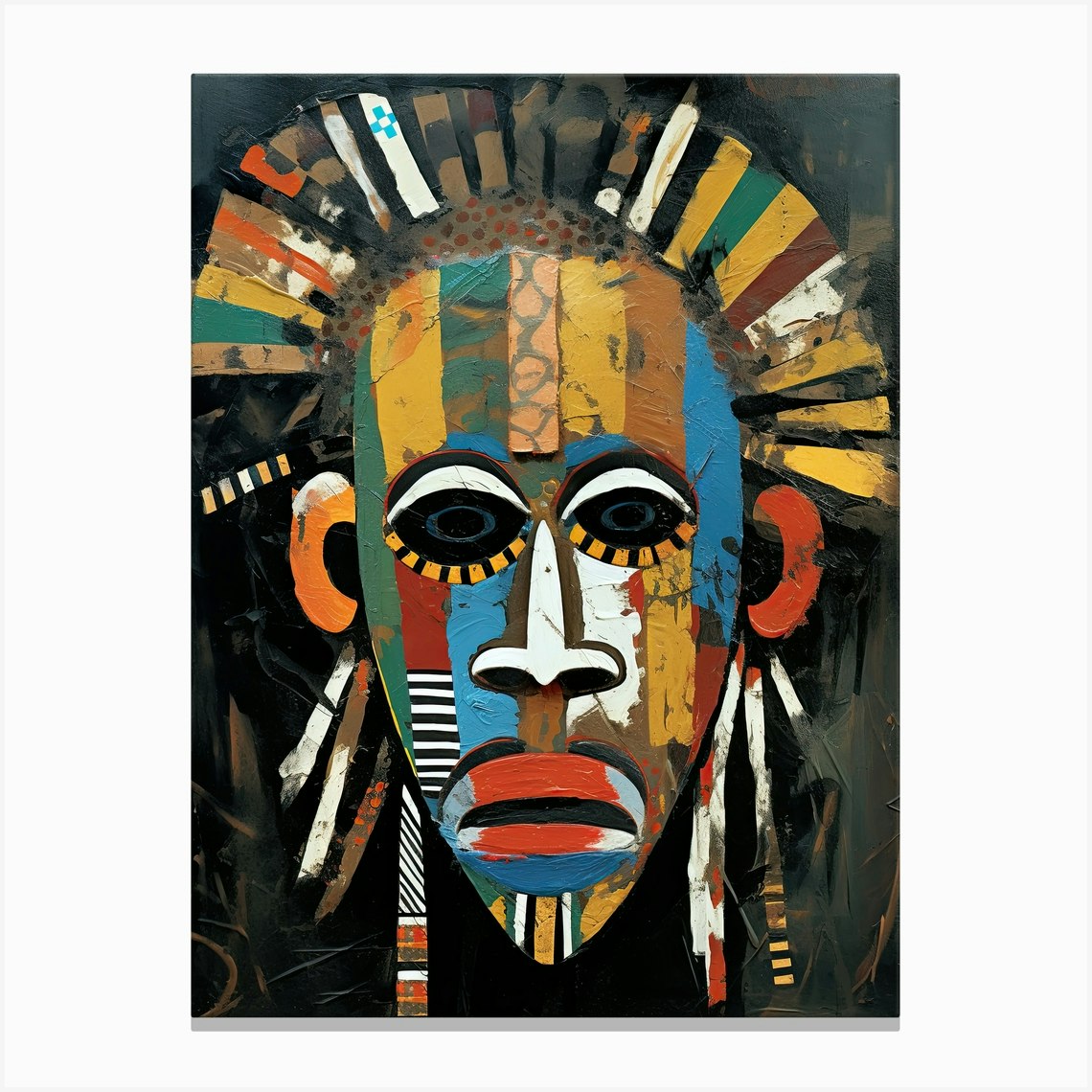 Tales Of Timelessness; African Masked Art Canvas Print by Art-Syndicate ...