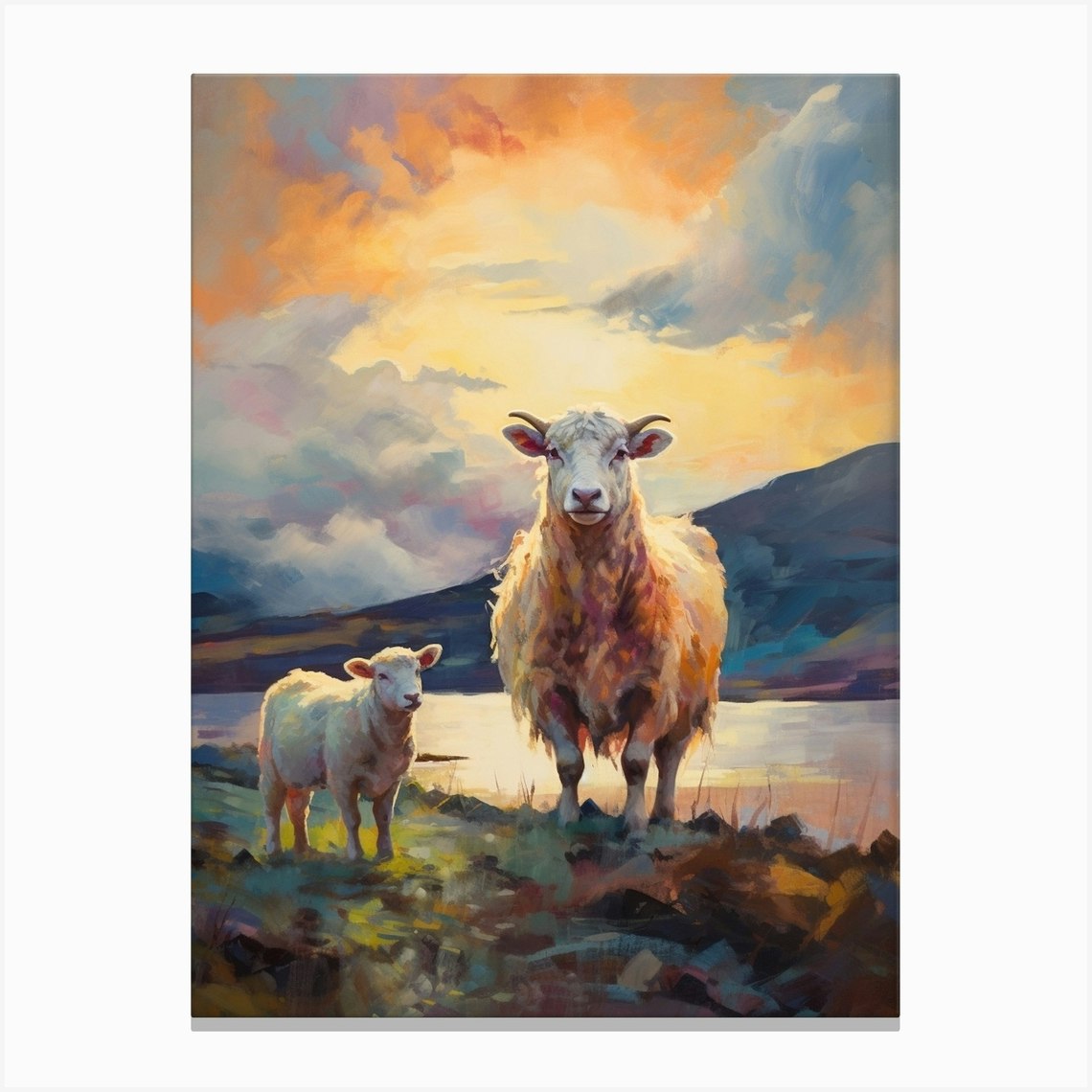 Scottish Highland Sheep By Loch Damh 1 Canvas Print by Exploring the ...