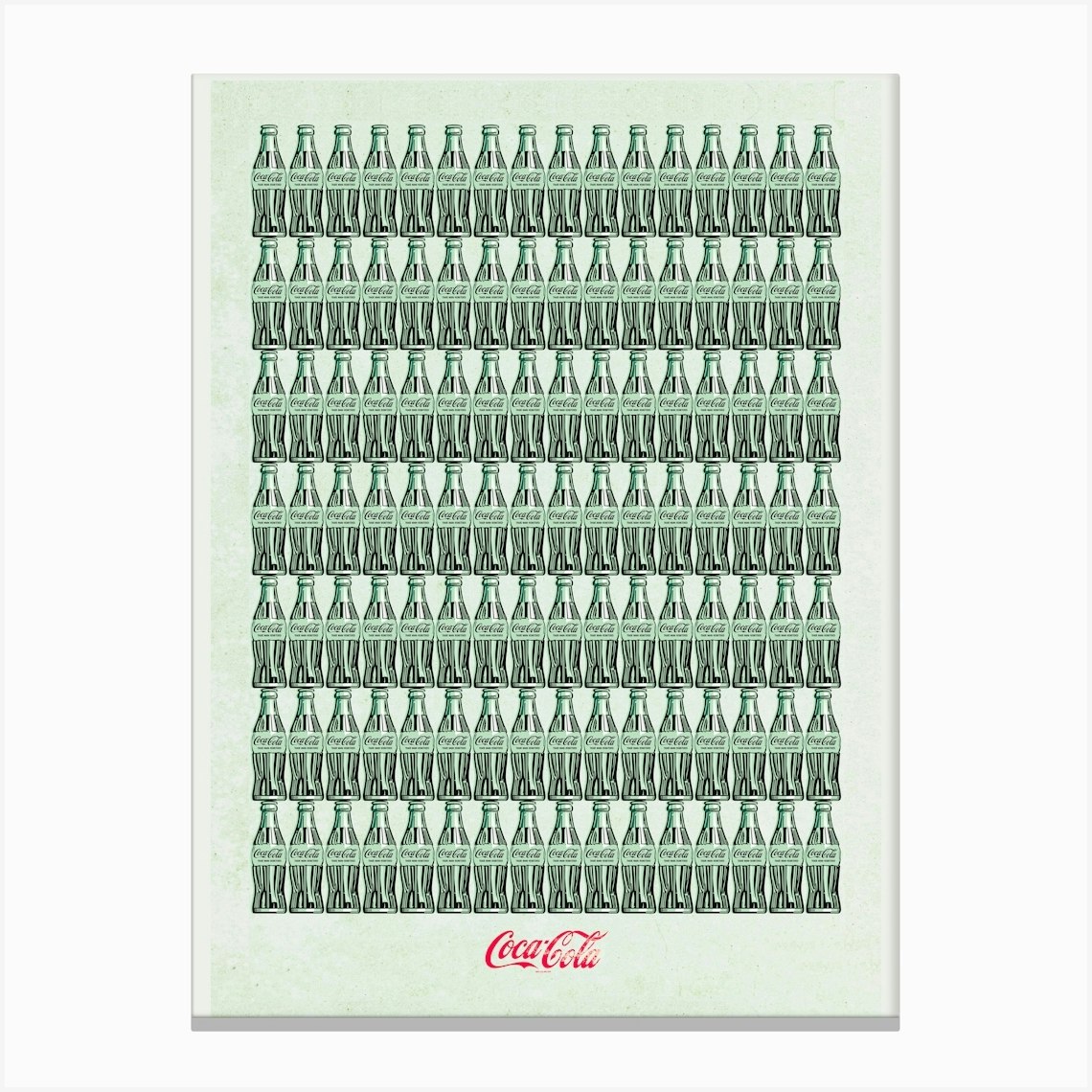 Coca Cola Pattern Canvas Print by POP ART WORLD - Fy