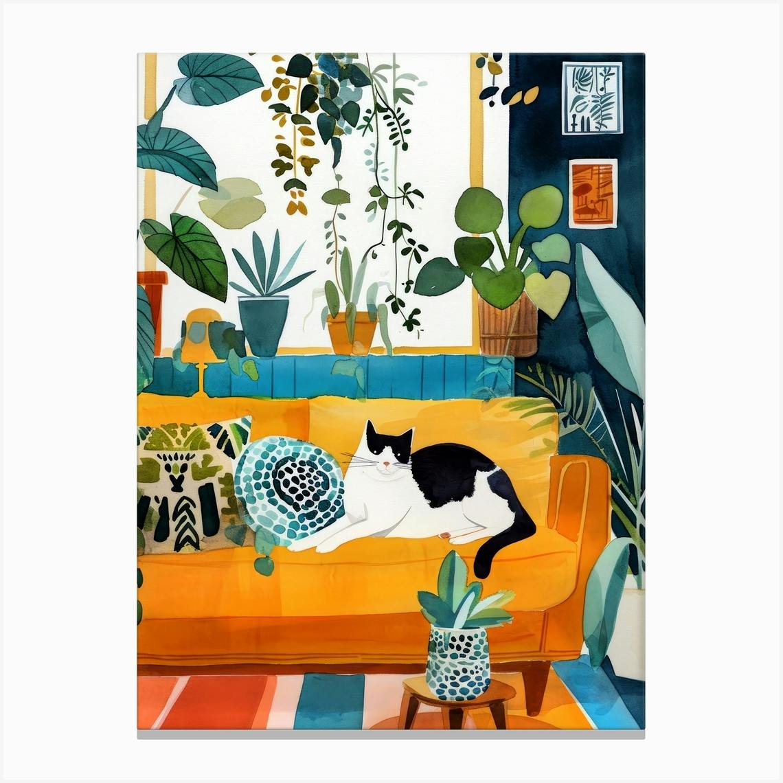 Cat On The Couch animal Cat s life Leinwandbild von JBJart Justyna Jaszke Fy
