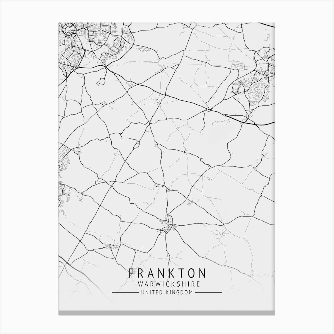 Frankston Map Canvas Print by Promatic Art - Fy