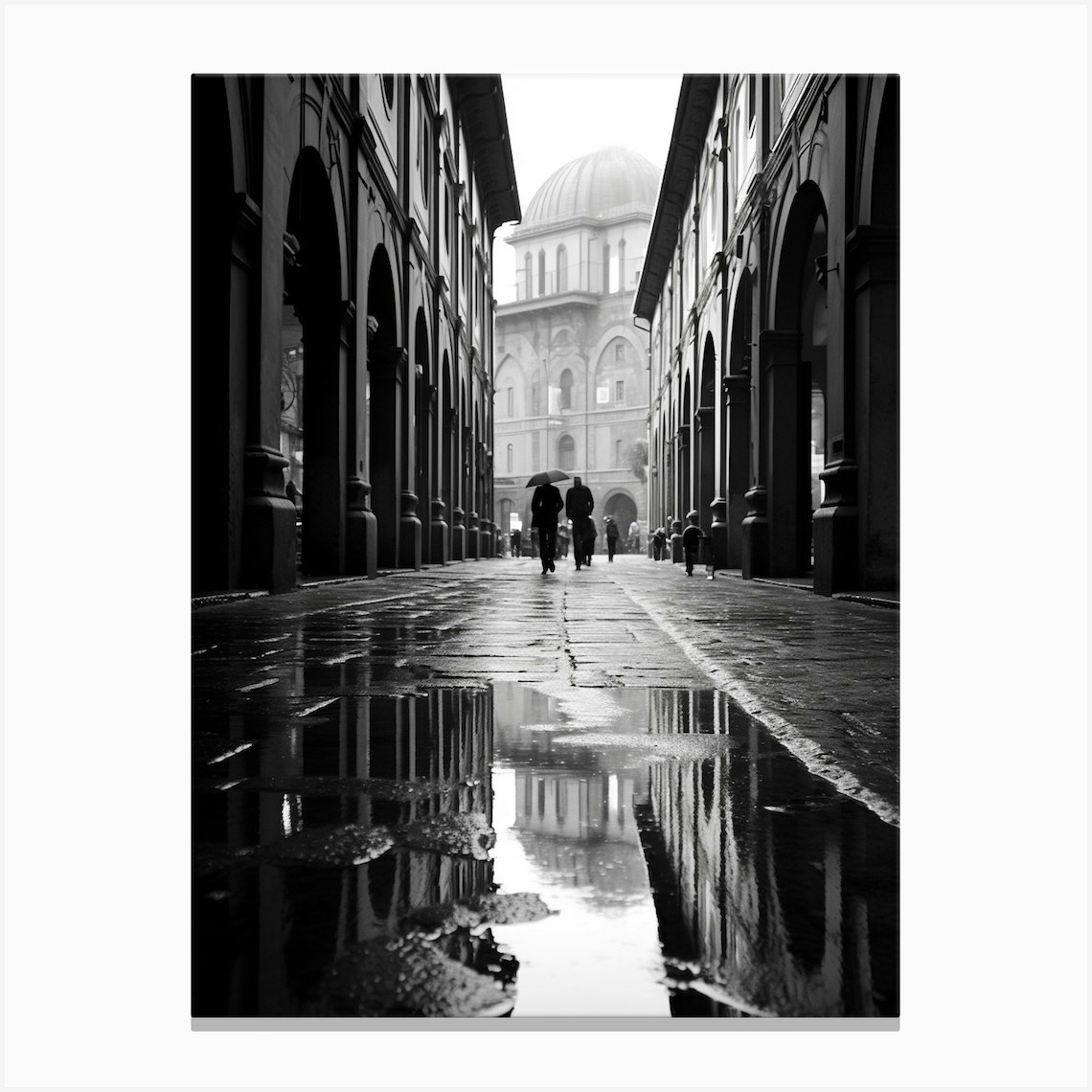 Bologna Italy Black And White Analogue Photography 2 Canvas Print By
