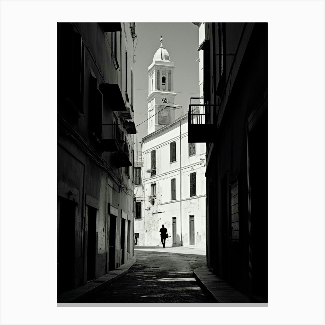 Ancona Italy Black And White Analogue Photography 3 Canvas Print By