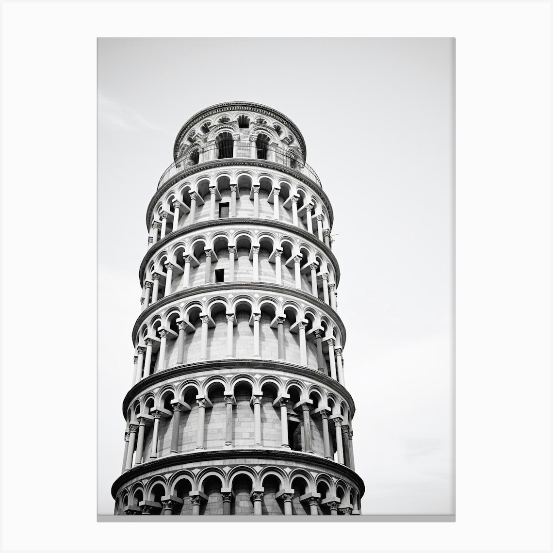 Pisa Italy Black And White Analogue Photography 3 Canvas Print By