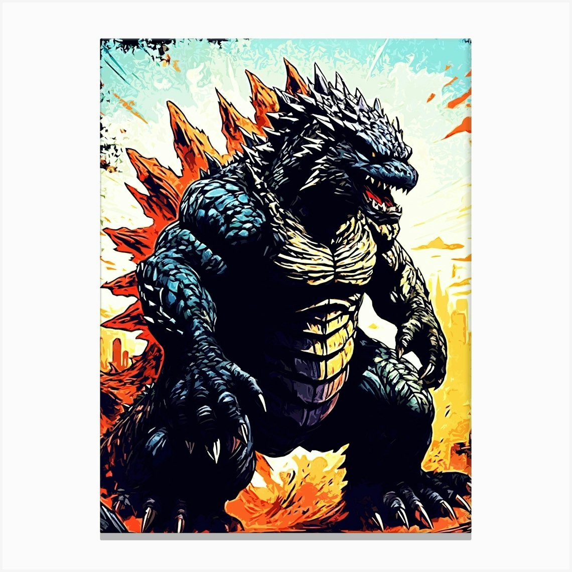 godzilla 4 Canvas Print by ontoseno - Fy