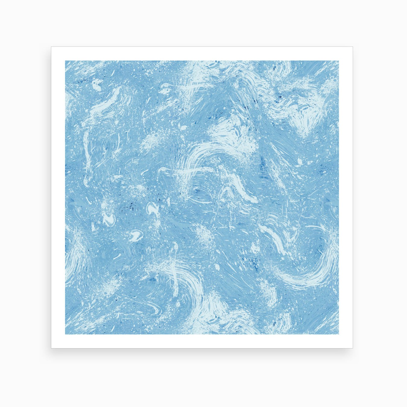 Abstract Dripping Painting Blue Art Print by Ninola Design - Fy
