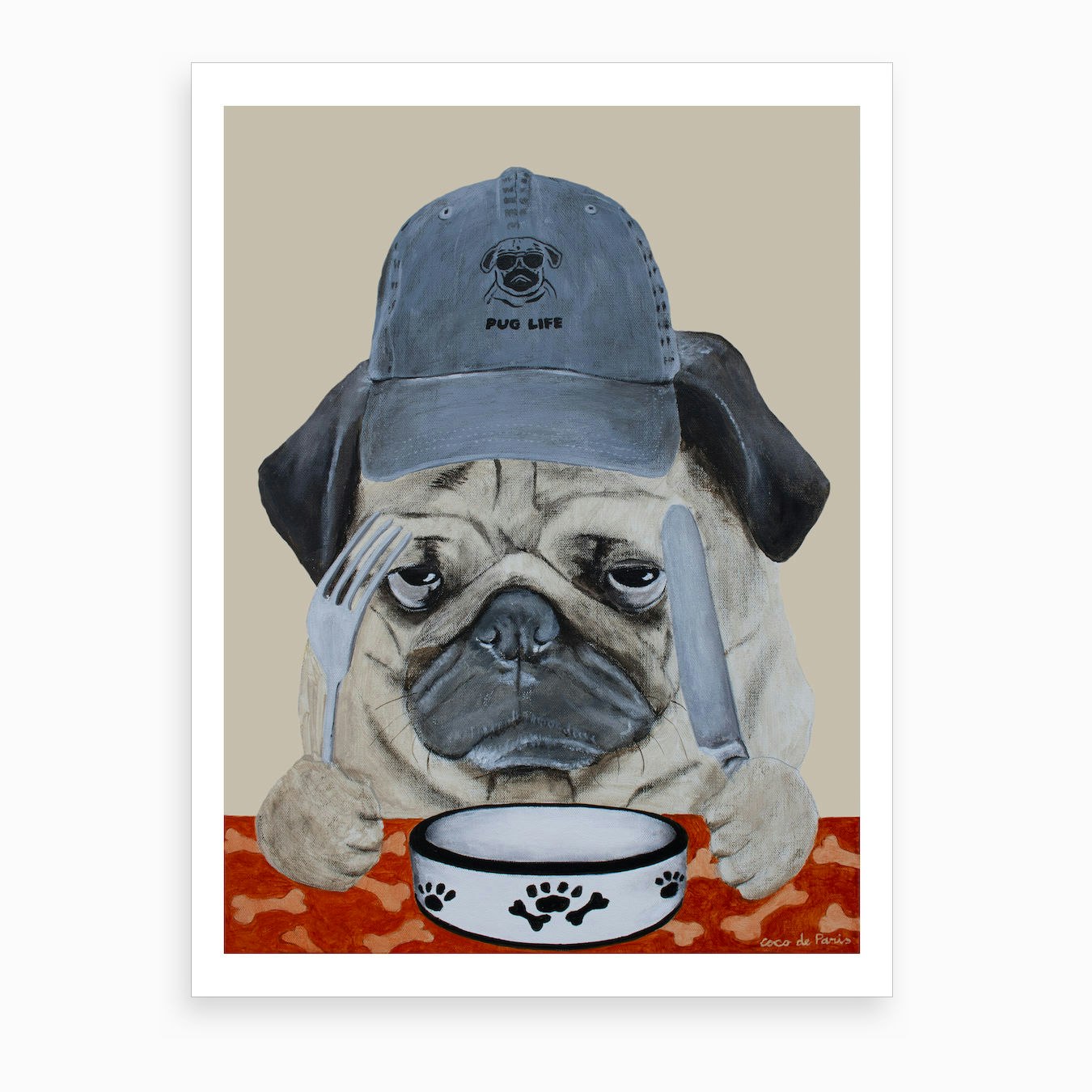 Pug Life Art Print by Coco Deparis - Fy