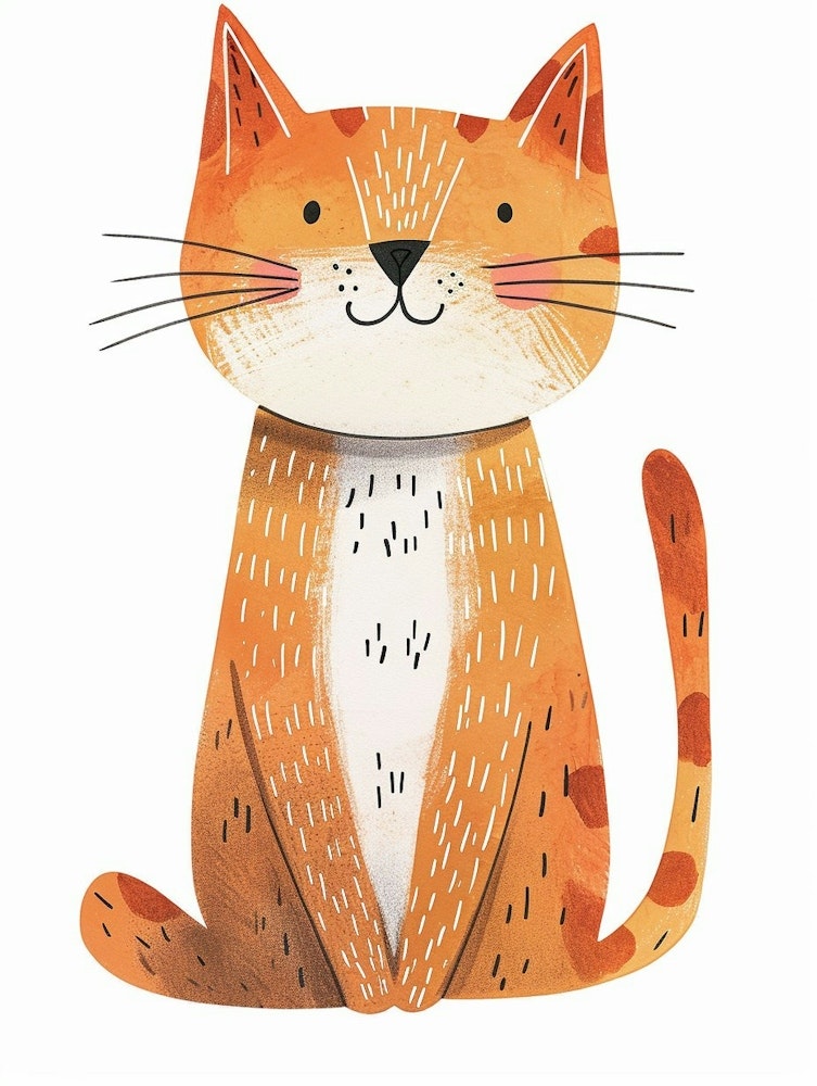 Cheetoh Cat Clipart Illustration 3 Art Print by Woof and Whiskers - Fy