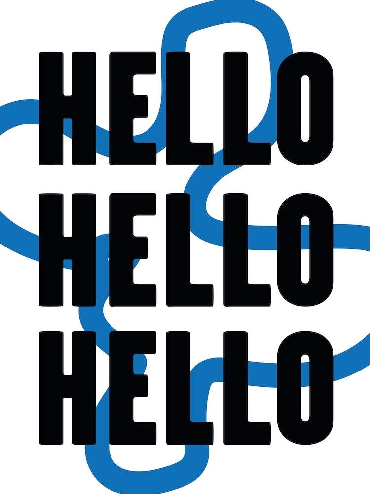 Hello Hello Hello Art Print by Mambo - Fy